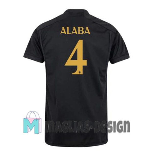 Maglie Calcio Real Madrid (Alaba 4) Terza Nero 2023-2024 - €28.00